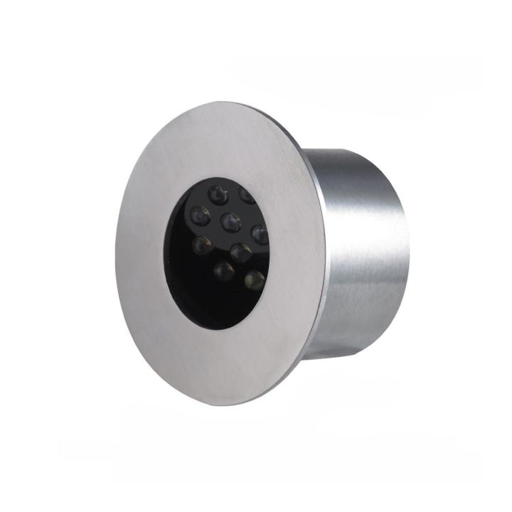 Stainless LED 35° Circle Recessed Wall Light - Bondilights