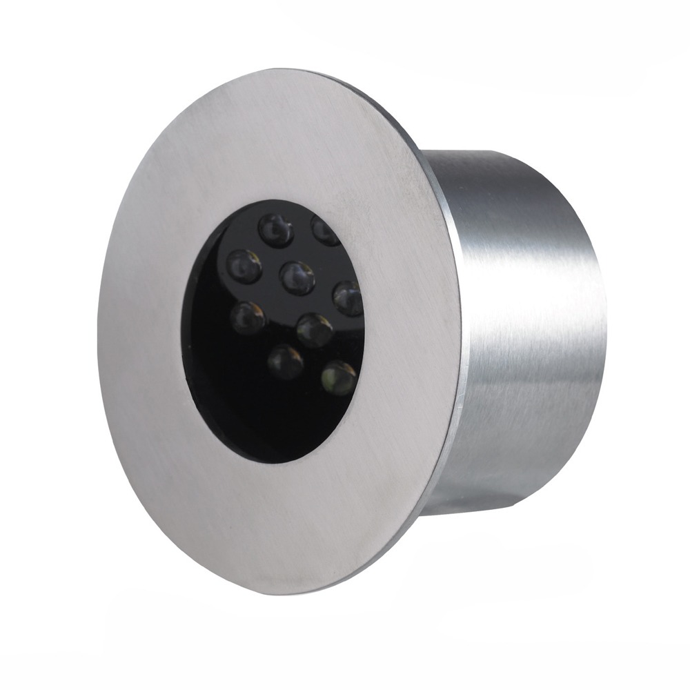 Stainless LED 35° Circle Recessed Wall Light - Bondilights