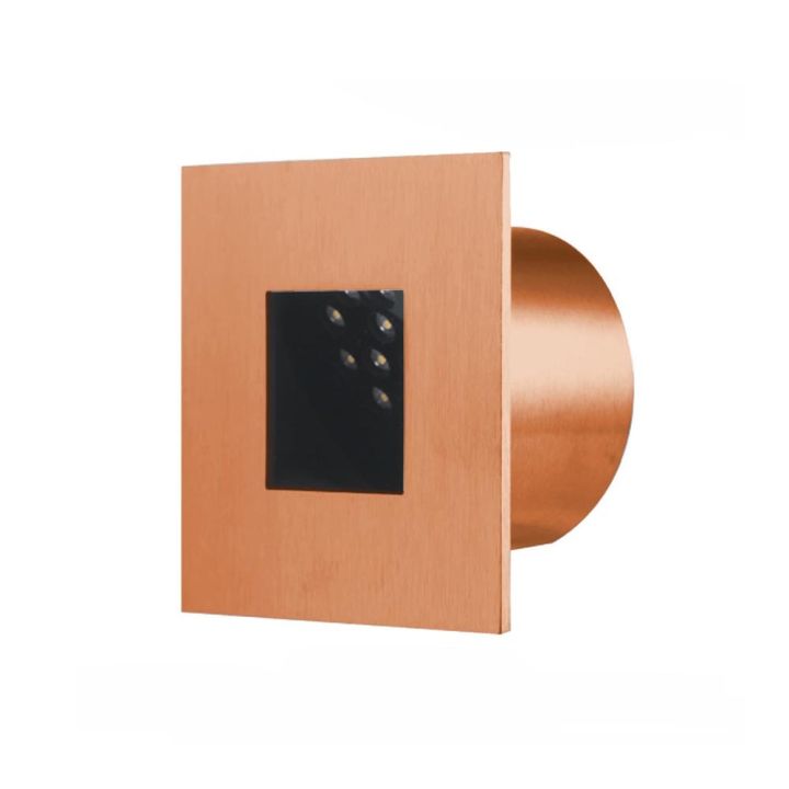 LED 35° SQUARE WALL LIGHT – RECESSED - COPPER - Bondilights